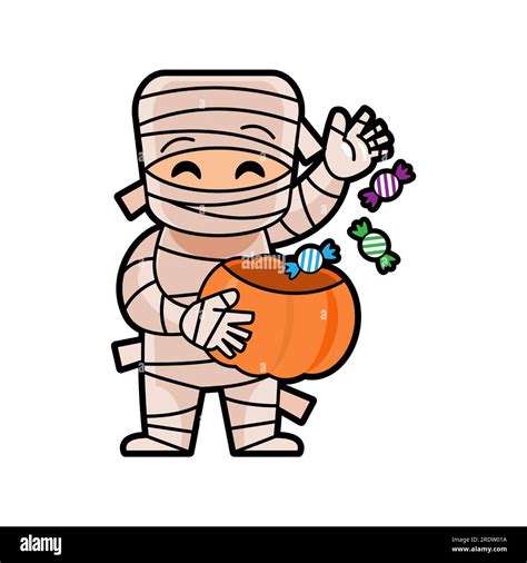 Mummy Halloween Cartoon Characters Vector Stock Vector Image Art