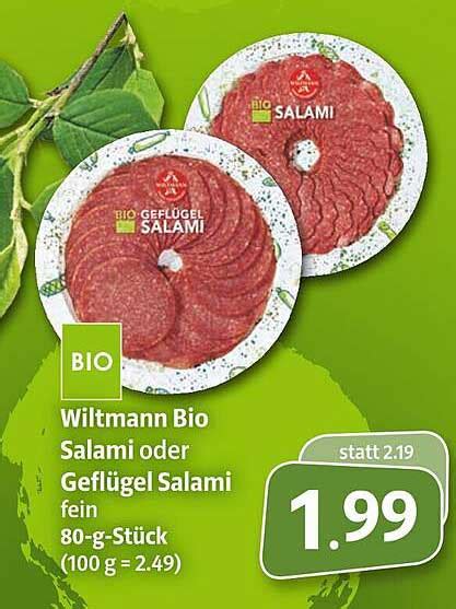 Wiltmann Bio Salami Oder Geflügel Salami Angebot bei Markant