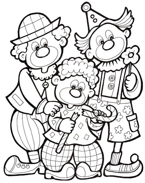 Coloriage Clowns de Cirque télécharger et imprimer gratuit sur