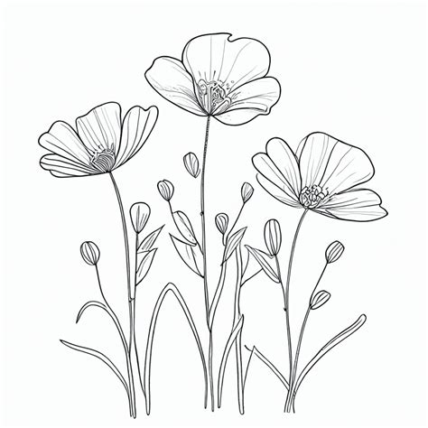 Desenhos De Flores Para Imprimir E Colorir