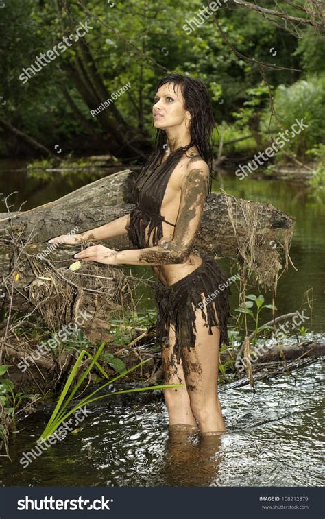 Sexy Lady Posing Loincloth On Nature Stock Photo 108212879 Shutterstock