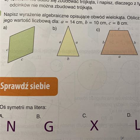 Napisz wyrażenie algebraiczne opisujące obwód wielokąta Oblicz jego