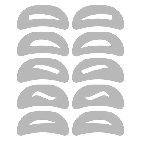Eyebrow Stencils Kit 16 Free PDF Printables Printablee