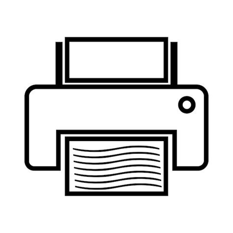Icono De La Impresora Vector Premium