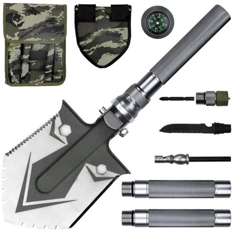Pelle Multifonctionnelle Pliante Longueur 80 Cm Pelle De Survie En