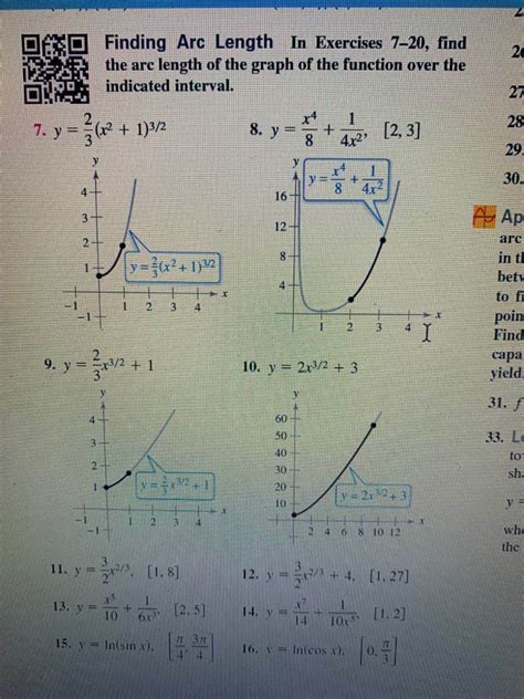 solved 20 finding arc length in exercises 7 20 find the arc