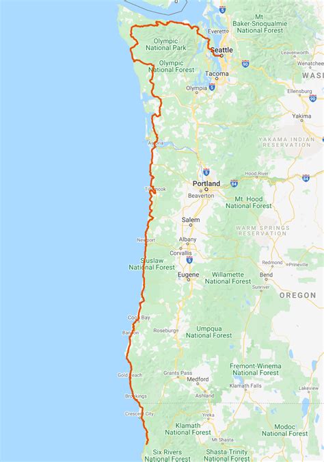 Pacific Coast Highway Map 101
