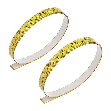 2Pcs Steel Self Adhesive Measuring Tape Imperial And Metric Scale