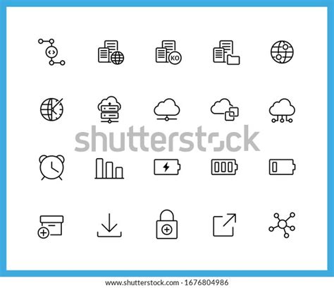 Colección de iconos lineales UX de la interfaz de usuario e iconos de