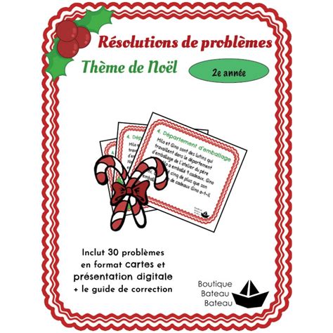 30 Résolutions de problèmes 2ème année Noel