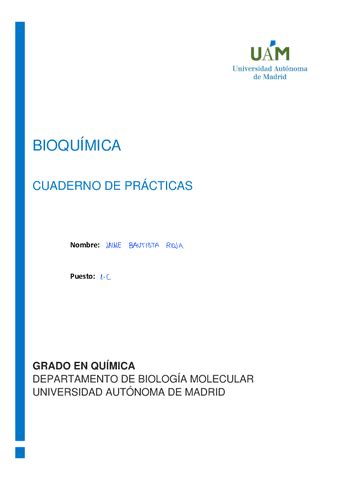 Cuaderno De Practicas Bioquimica Pdf