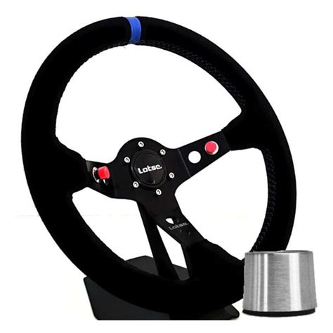 Volante Esportivo Lotse Dakar Camur A Tarja Azul Cubo Fusca Shopee Brasil