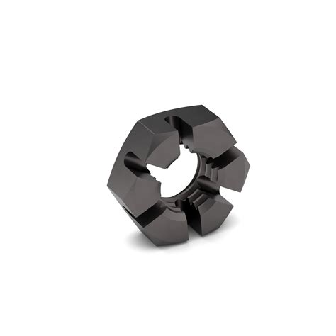 1 8 43M PSI Slotted Hex Jam Nut Plain Finish Earnest Machine Products