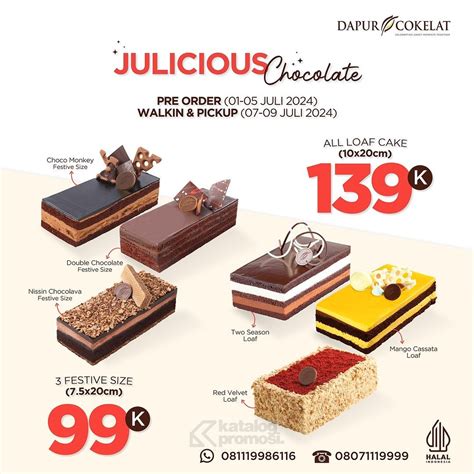 Promo Dapur Cokelat Julicious Chocolate Harga Spesial Cake Pilihan