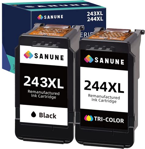Amazon SANUNE 243XL And 244XL Combo Pack Remanufactured For Canon