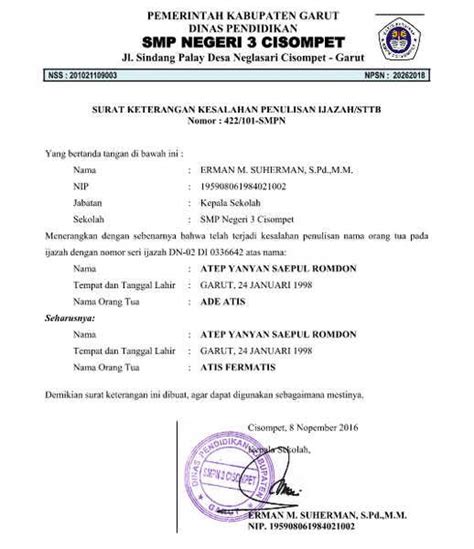Lihat 5 Contoh Surat Pernyataan Kesalahan Pdf Surat Dinas Yang Benar