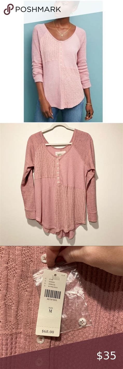 NWT Anthropologie Saturday Sunday Pink Thermal Top Tops Clothes