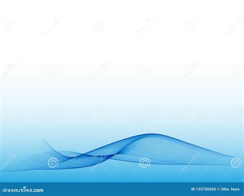 Abstract Blue Wave On A Light Background Design Element Stock Vector