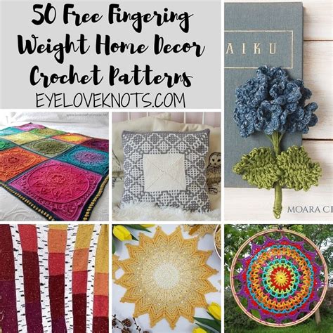 50 Free Fingering Weight Home Decor Crochet Patterns Afghans Pillows