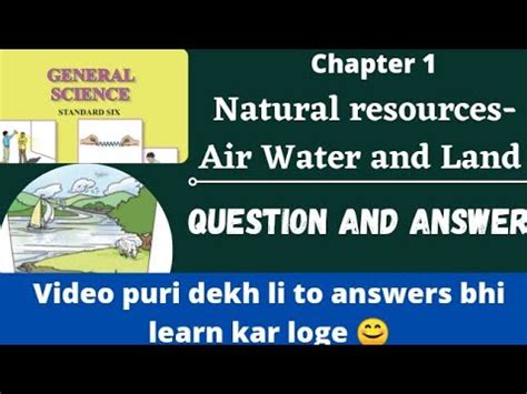 6th Science Chapter 1 Natural Resources Air Water And Land Question