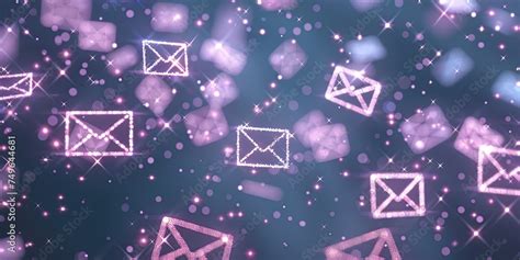 Email Concept With An Electronic Letter Being Mailed In A Digital