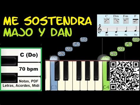 ME SOSTENDRA Majo Y Dan Piano Tutorial Facil Partitura Acordes Pista