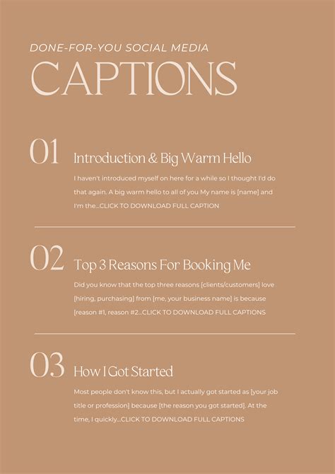 Free Social Media Captions Strategy For Creative Entrepreneurs Done