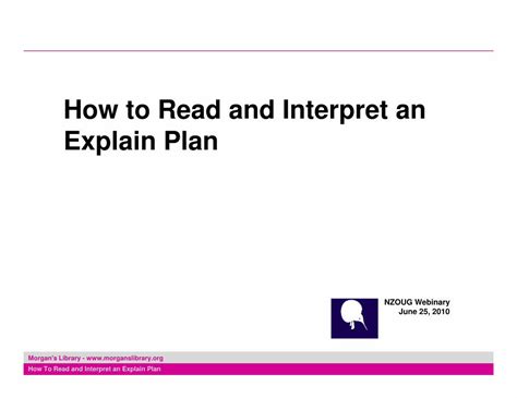 pdf how to read and interpret an explain plan dokumen tips