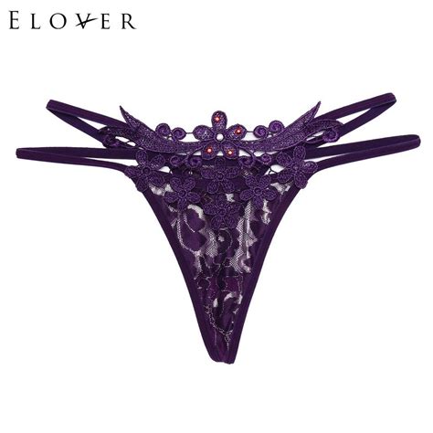 Elover Sexy Underwear Erotic Hot Low Waist Regular Sexy Lingerie Underwear Lace Split Women Lace