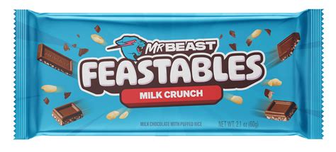 New Feastables MrBeast Milk Chocolate Crunch Bar Creamier Richer