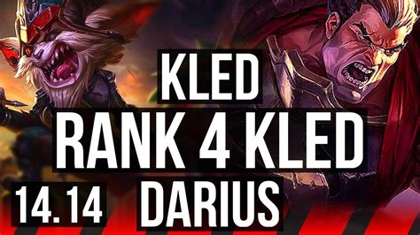 Kled Vs Darius Top Rank Kled Solo Kills Godlike Games
