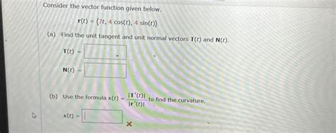 solved consider the vector function given below