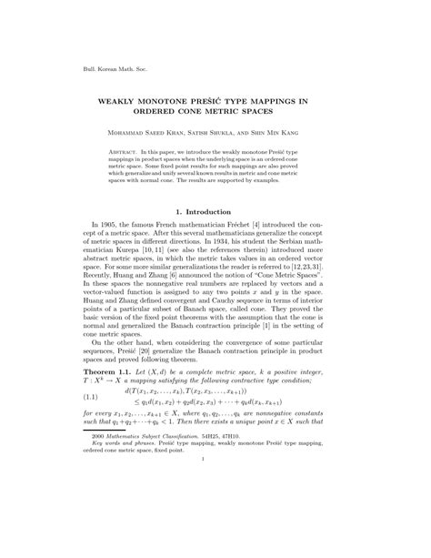 pdf fixed point theorems of weakly monotone prešić type mappings in ordered cone metric spaces
