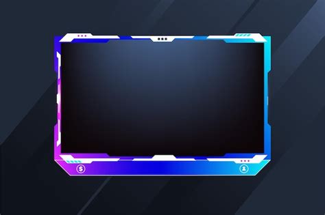 Premium Vector Online Gaming Overlay Design With White And Blue Color