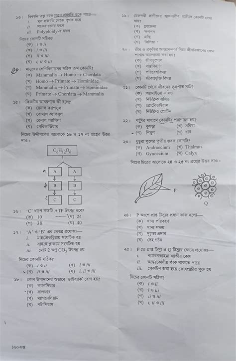 Ssc Biology Mcq Question Solution All Board