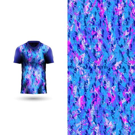 Diseño de camiseta deportiva fresca sobre fondo abstracto Vector Premium
