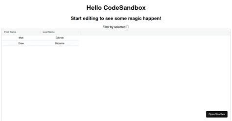 Ag Grid React Filter By Selected Codesandbox