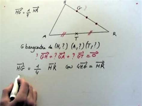 Barycentre de points pondérés Géométrie vectorielle YouTube