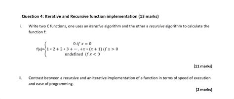solved question 4 iterative and recursive function