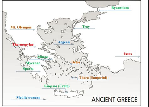 Map Greece Diagram Quizlet