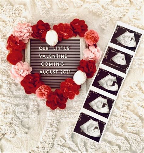 Third Baby Announcements Valentines Pregnancy Announcement Creative