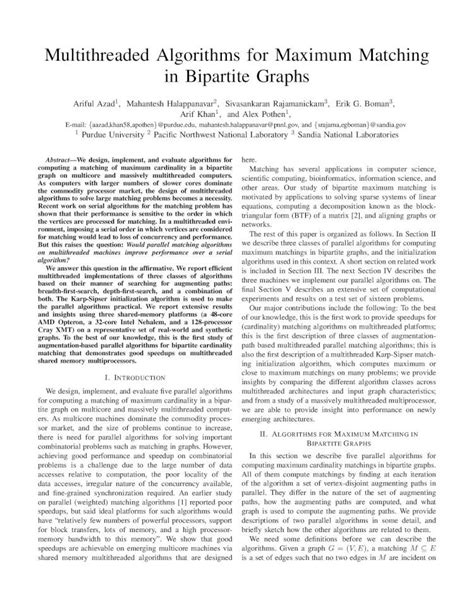 pdf multithreaded algorithms for maximum matching in bipartite €¦ · multithreaded