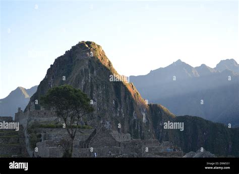 Sunrise At Machu Picchu Peru Stock Photo Alamy