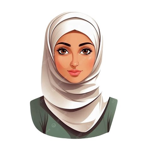 Mulher Muçulmana Em Hijab Isolada Na Ilustração De Desenho Vetorial De