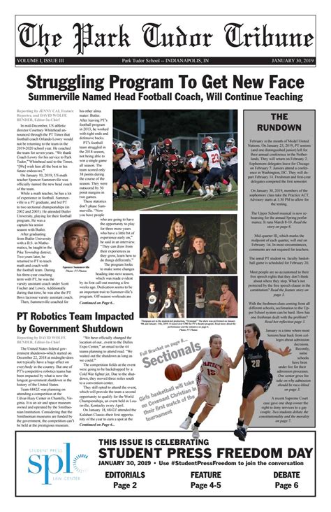 Newspaper Front Page Layout Sample By Dwbender Issuu