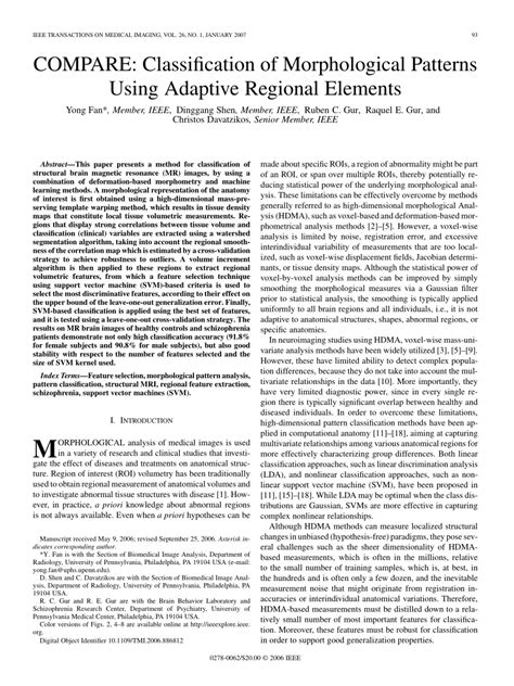 pdf compare classification of morphological patterns using adaptive regional elements
