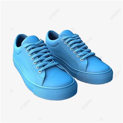D Blue Sneakers Shoes Isolated Concept D Render Illustration D
