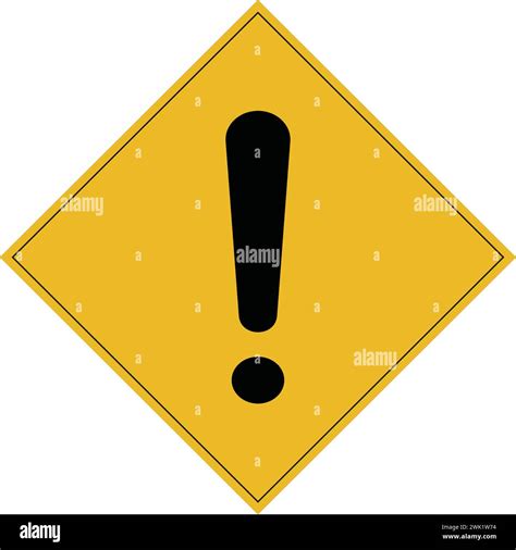 Hazard Warning Attention Sign Yellow Warning Danger Sign Stock Vector