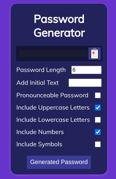 github password generator password generator web 🔑 generate good customizable passwords