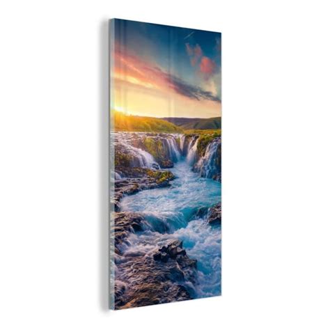 Tableau Toile MuchoWow Portrait 60x120 Cm Chute D Eau Plantes
